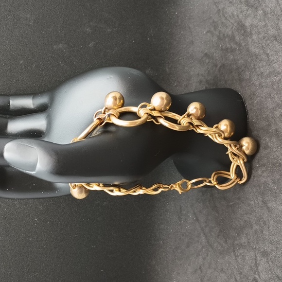 Vintage | Jewelry | Vintage Gold Tone Sphere Charm Bracelet Lobster ...